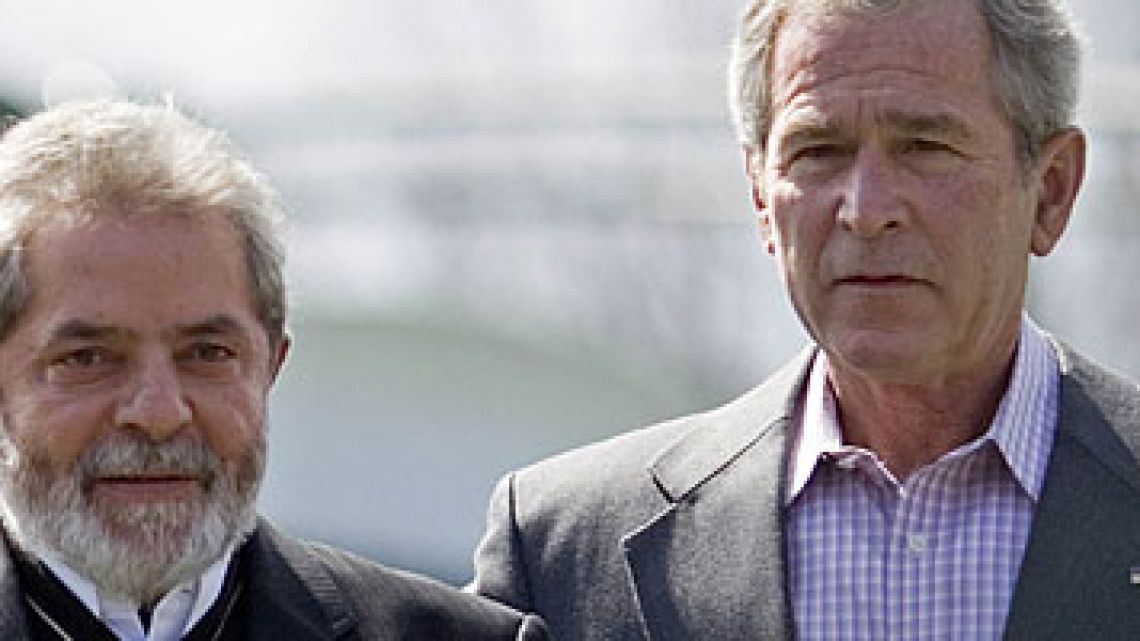 Bush intentó evadir el tema de la crisis financiera pero Lula se lo ...