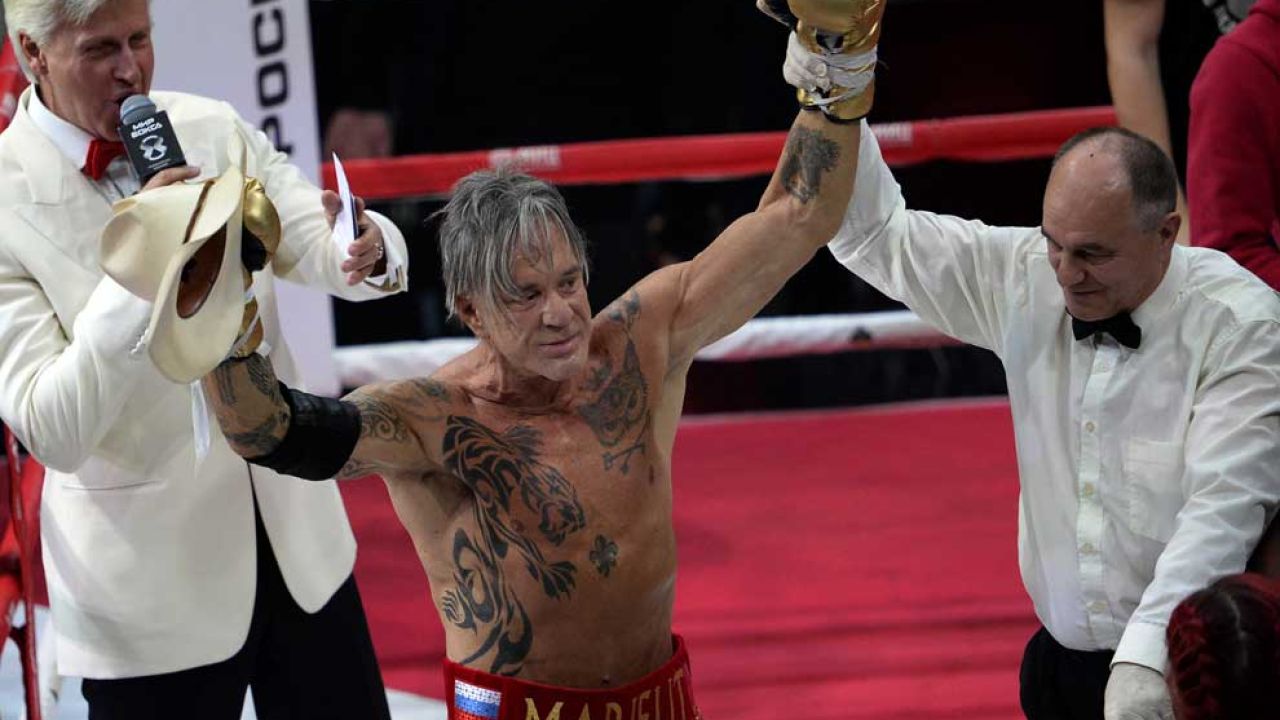 El Joven Mickey Rourke Boxeando