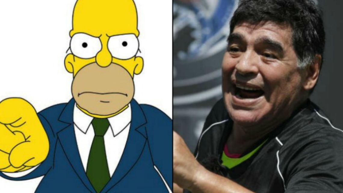 Maradona fue duro con Los Simpsons y Homero contestó | 442