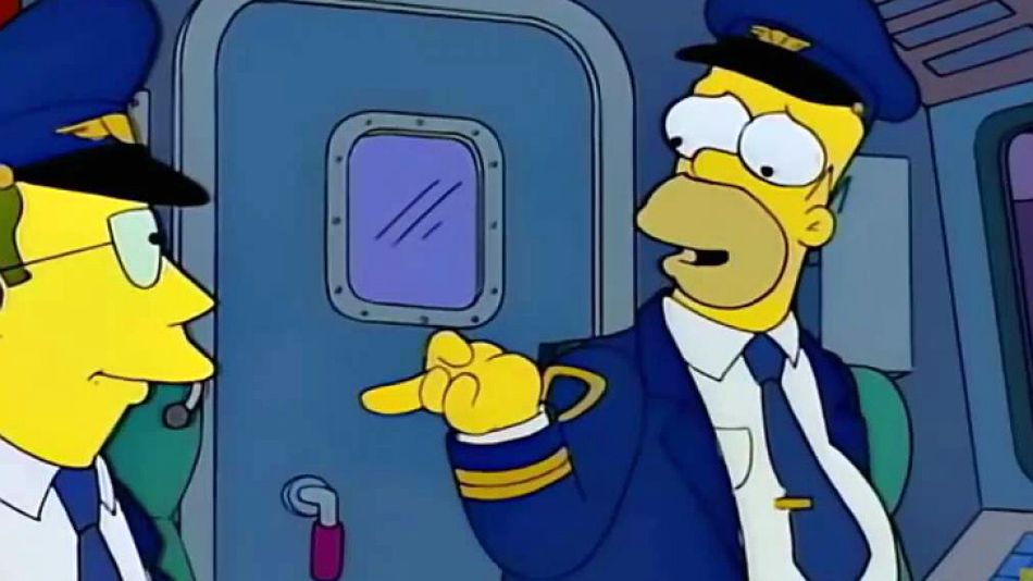 En una cabina de Aerolíneas el "copiloto" fue Homero Simpson | Perfil