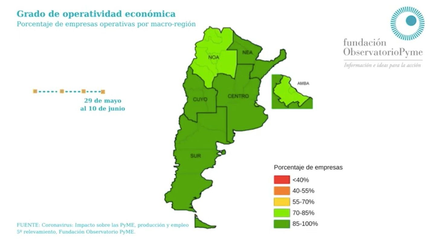 El mapa de pymes operativas: Norte y AMBA, las zonas todavía limitadas ...