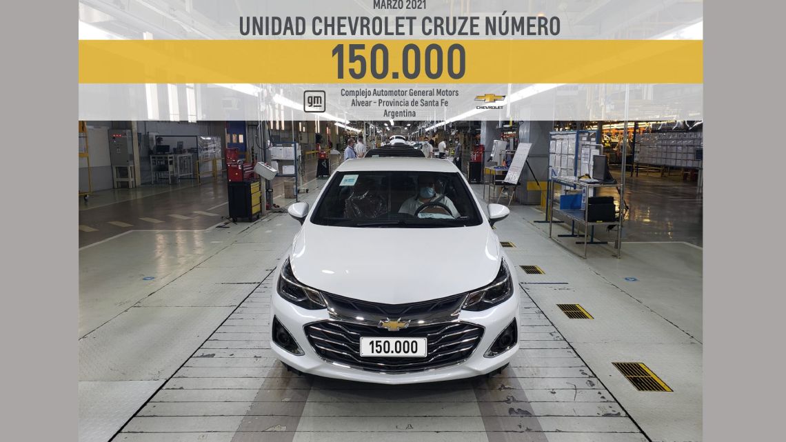 General Motors fabricó la unidad 150.000 del Chevrolet Cruze en ...