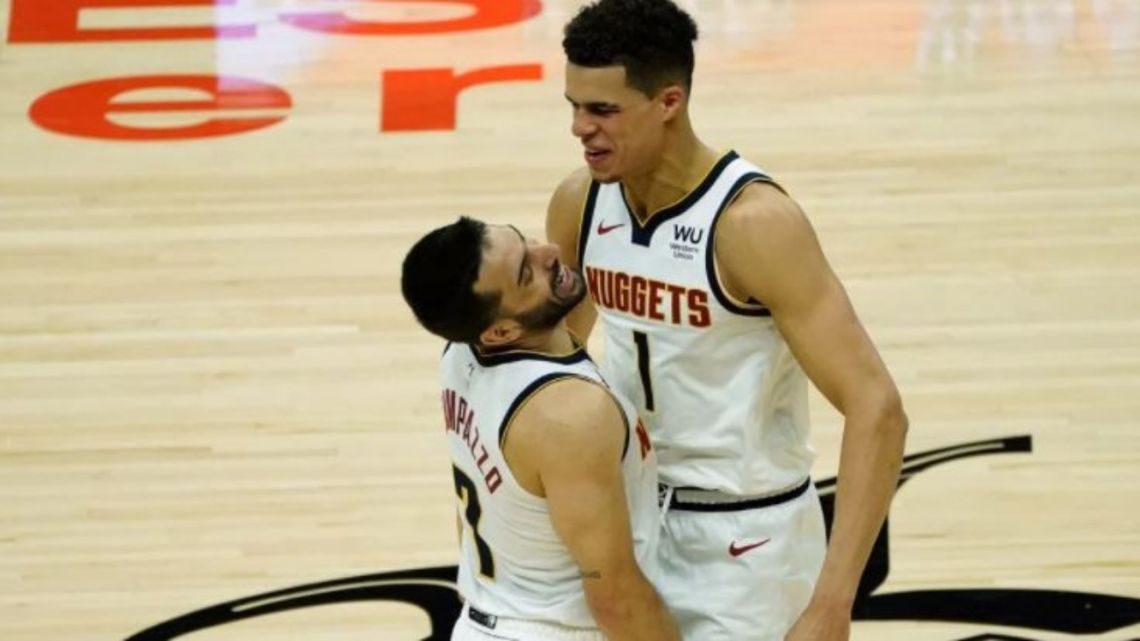 Campazzo anotó un triple clave sobre el final en la victoria de Denver ...