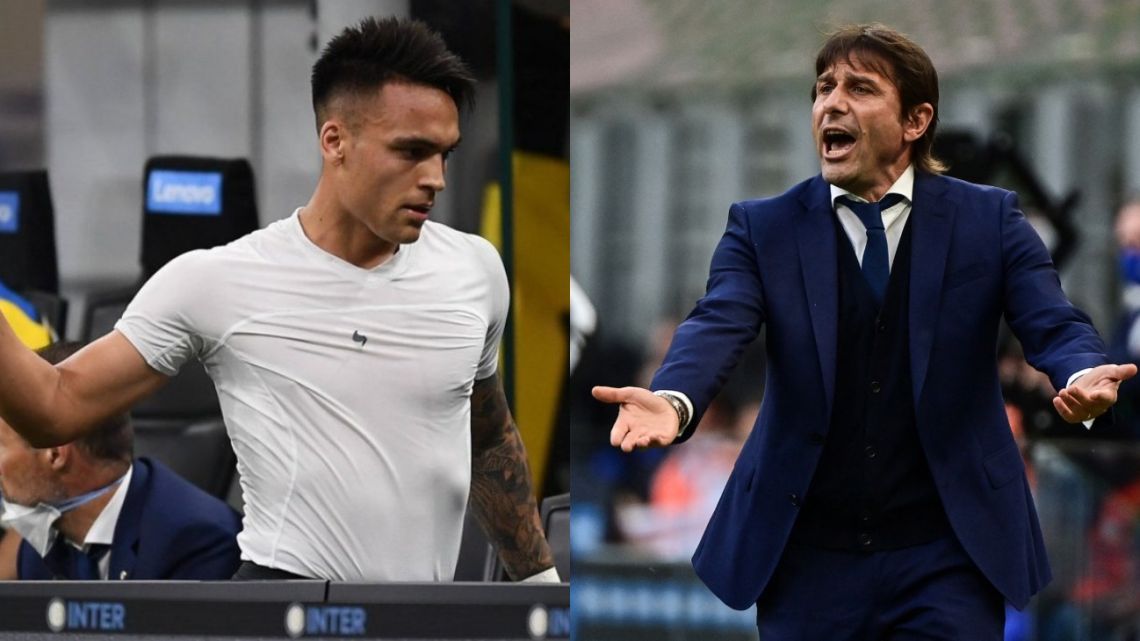 Lautaro Martínez y Antonio Conte resolvieron sus diferencias en un ring ...