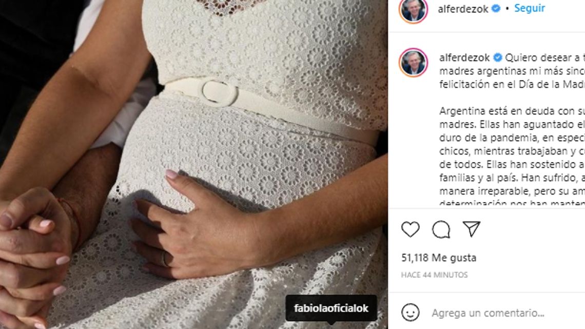 En el Día de la Madre, Alberto Fernández saludó a Fabiola y contó que ...