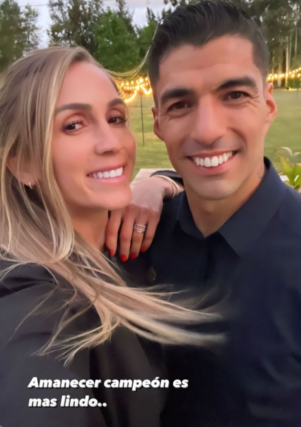 Sofía Balbi y Luis Suárez celebraron hasta el amanecer junto al plantel ...
