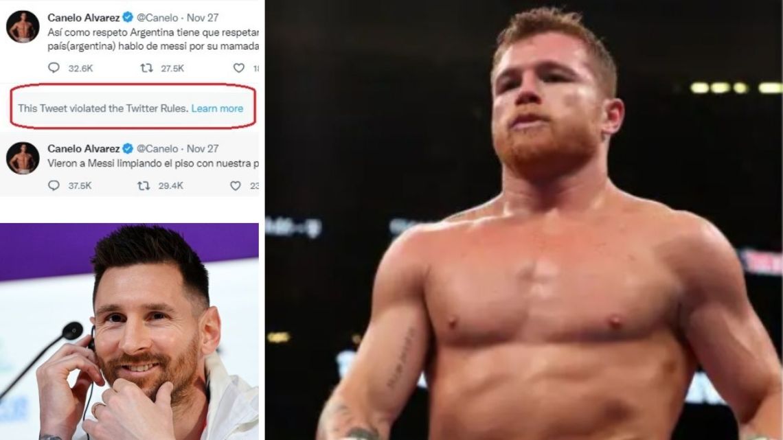 Canelo fue sancionado en Twitter por su amenazante posteo contra Messi ...
