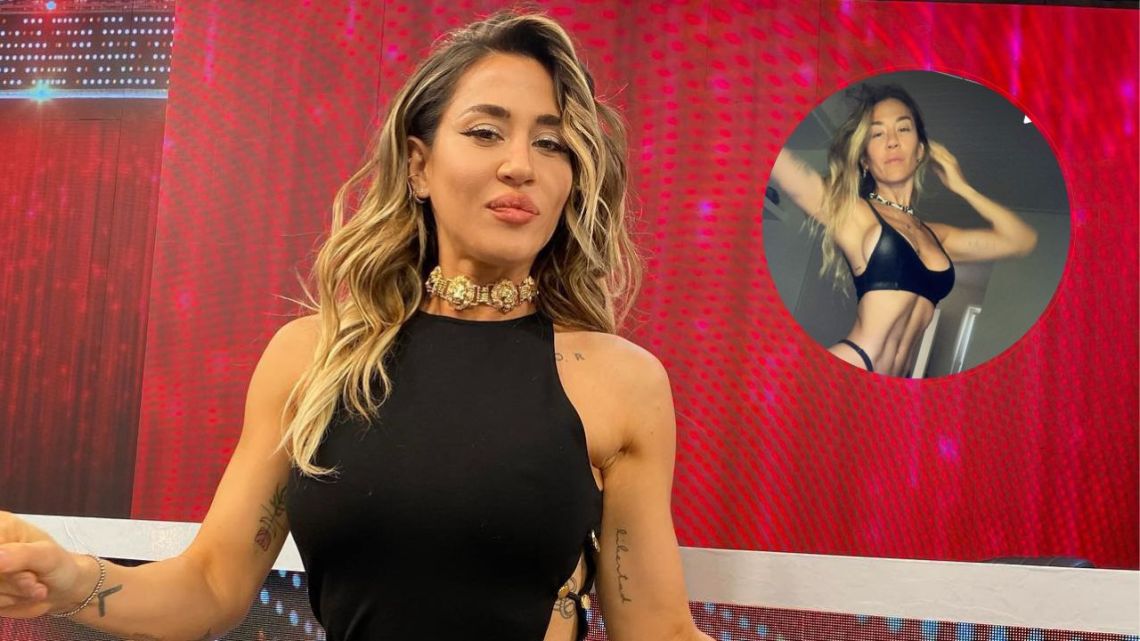 Jimena Barón hizo piruetas en una pileta con una microbikini negra | Caras