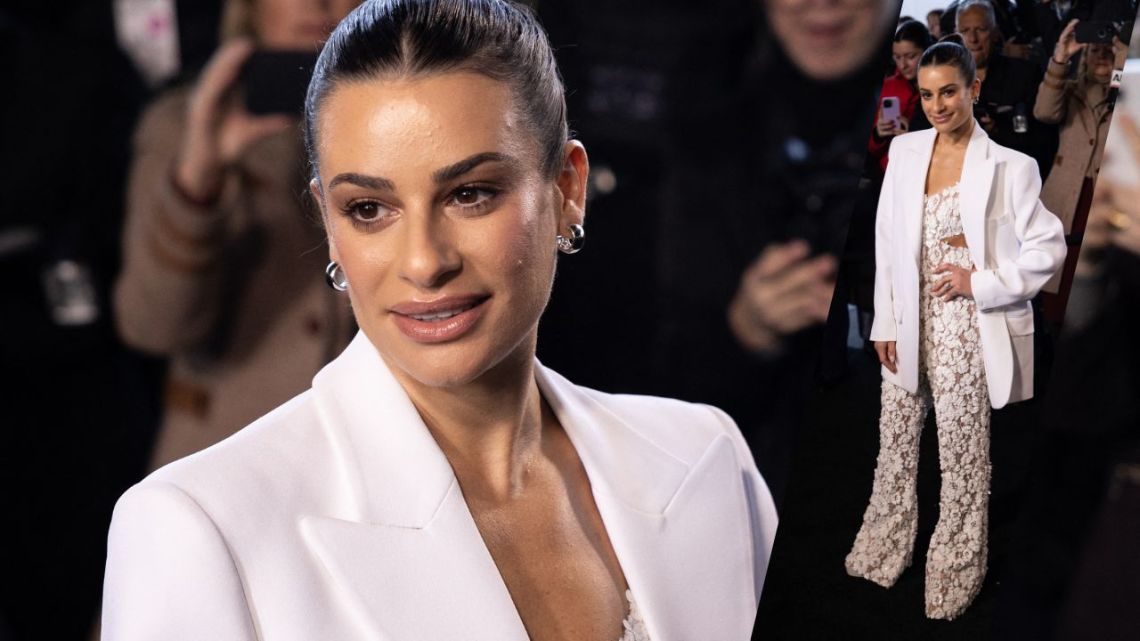 Lea Michele asistió al NY Fashion Week con un look Total white de ...