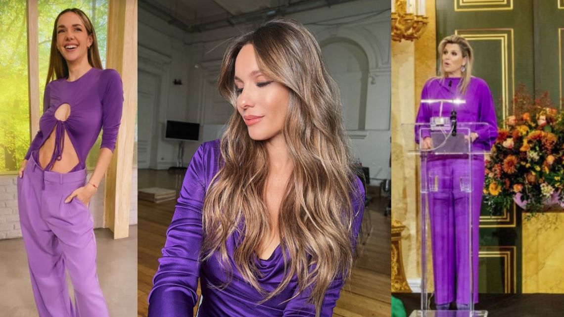 Furor por el violeta: Julieta Nair Calvo, Pampita y Máxima Zorreguieta ...