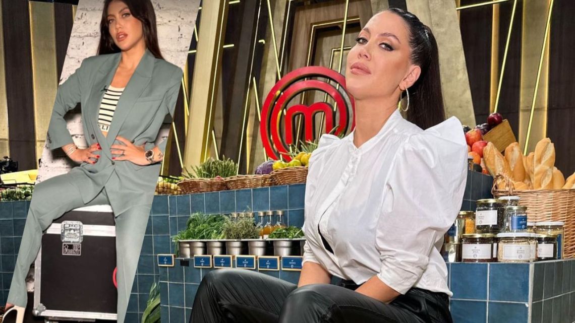 Wanda Nara impactó con su look navy en MasterChef: blanco, celeste y ...