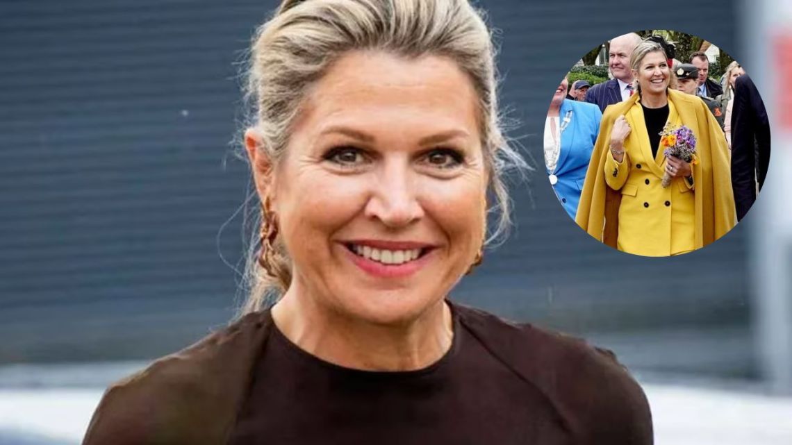 Máxima Zorreguieta se animó al color amarillo: saco y pantalón de ...