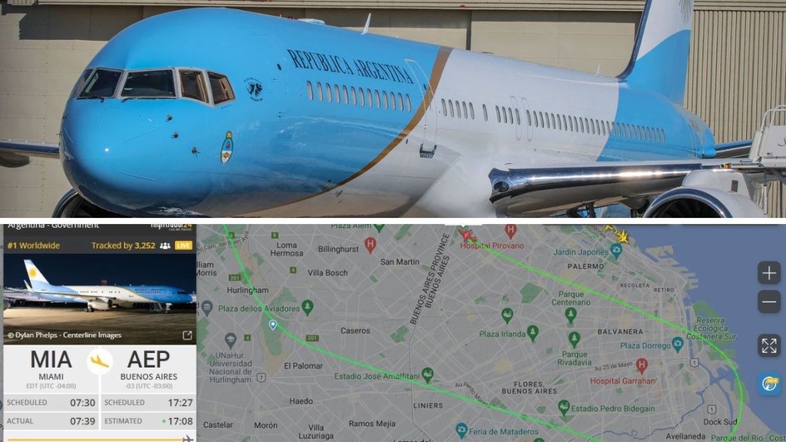 El nuevo avión presidencial ARG-01 ya aterrizó en Buenos Aires | Perfil