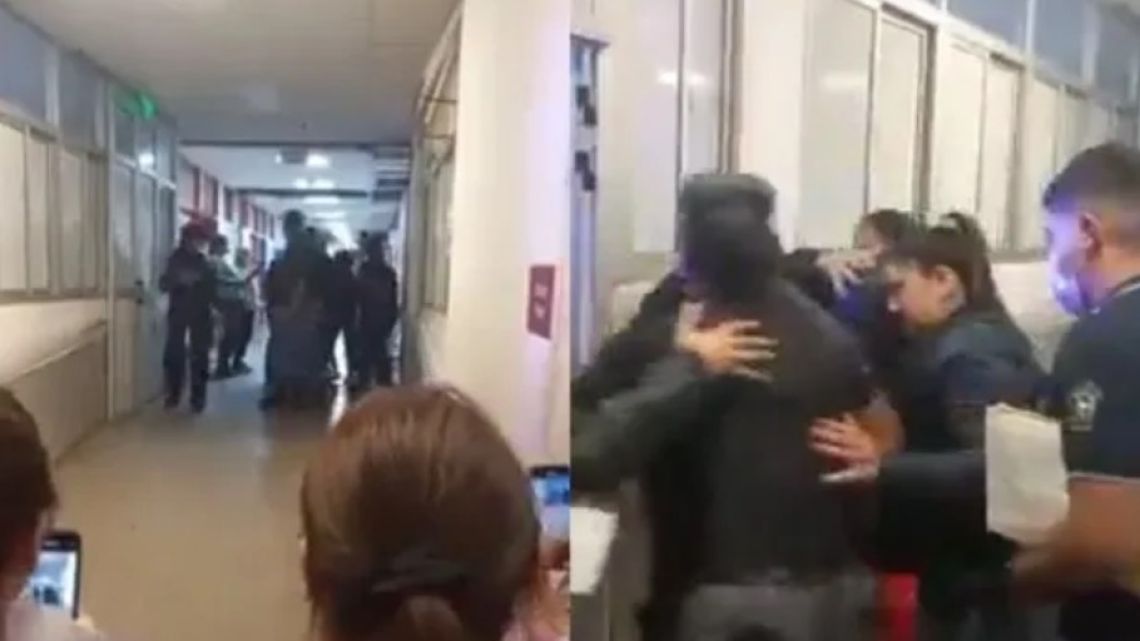 Marcela Acuña, con casco y repudiada en un hospital: "¡Asesina!" | Perfil