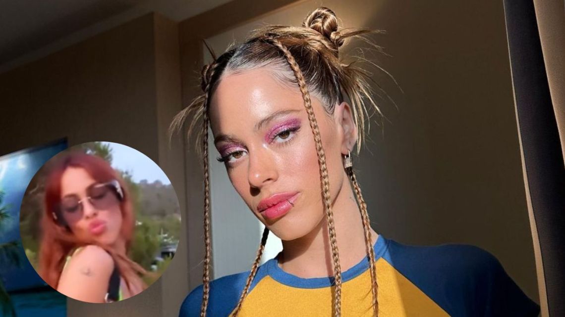 Tini Stoessel lució un traje de baño azul y verde que será tendencia en ...