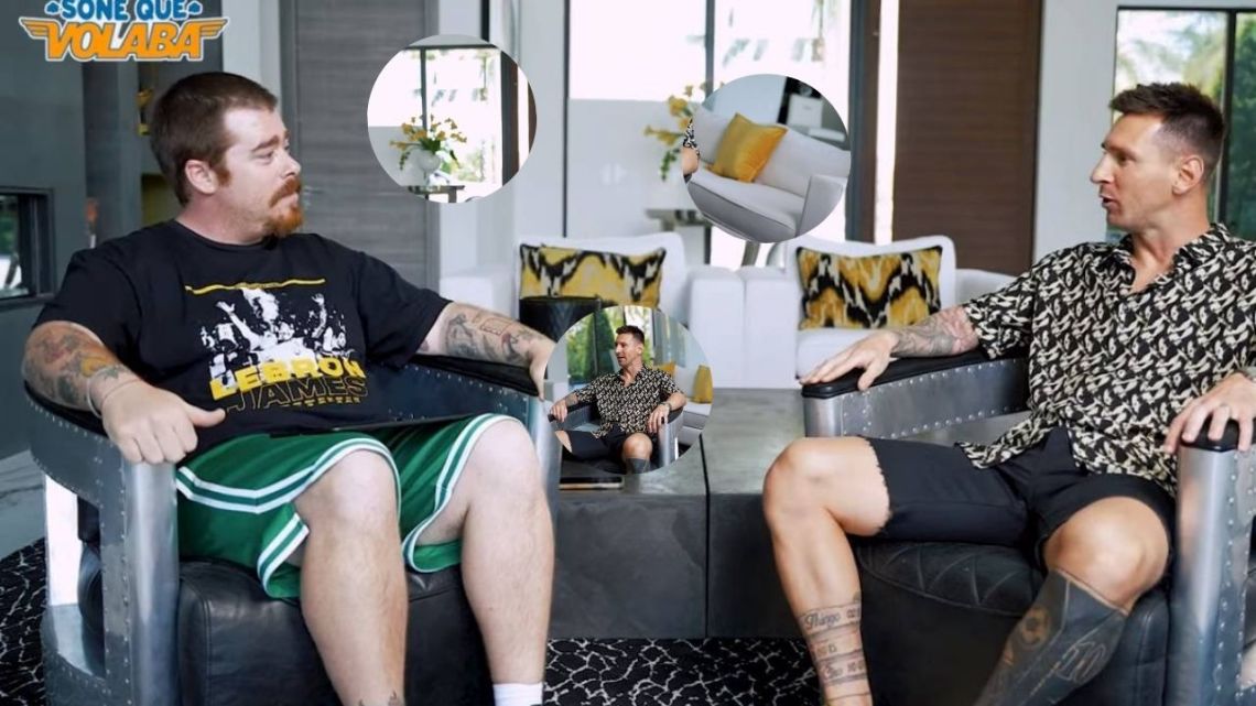 Gris, blanco y metal: así es el lujoso living de Leo Messi en su casa ...