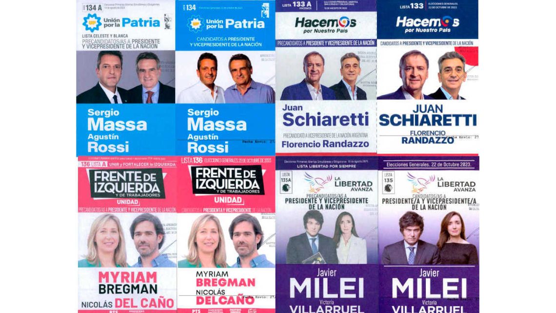 Cómo Son Las Boletas De Los Candidatos Presidenciales Para Las