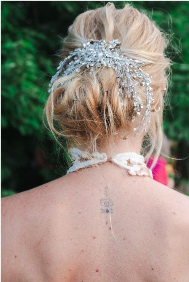 Nicole Neumann y el tocado de su casamiento detallado por la diseñadora ...