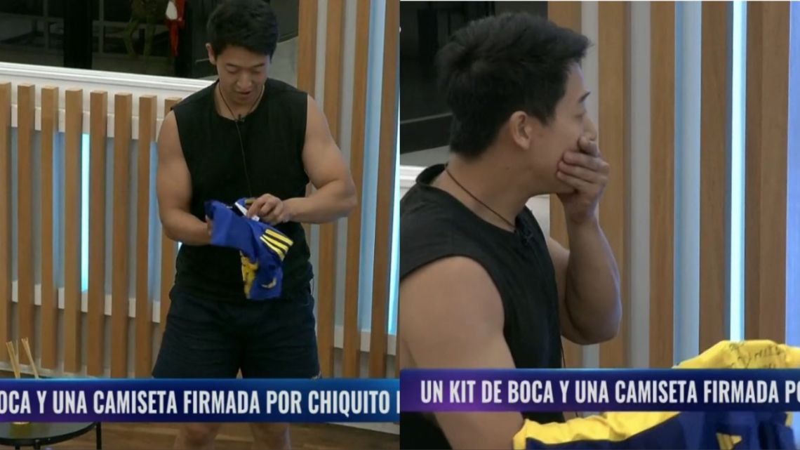 La emoción de Martín de Gran Hermano al recibir una camiseta de Boca ...