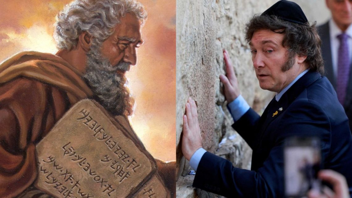 Javier Milei citó un texto en hebreo sobre Moisés y compararon la Ley ...