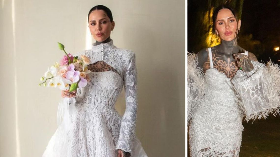 Cande Tinelli compartió el otro vestido blanco que usó en su boda | Caras