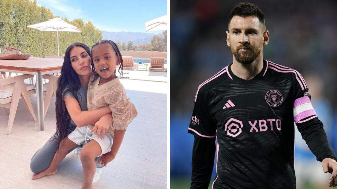 Kim Kardashian recibió críticas porque su hijo acompañó a Lionel Messi ...