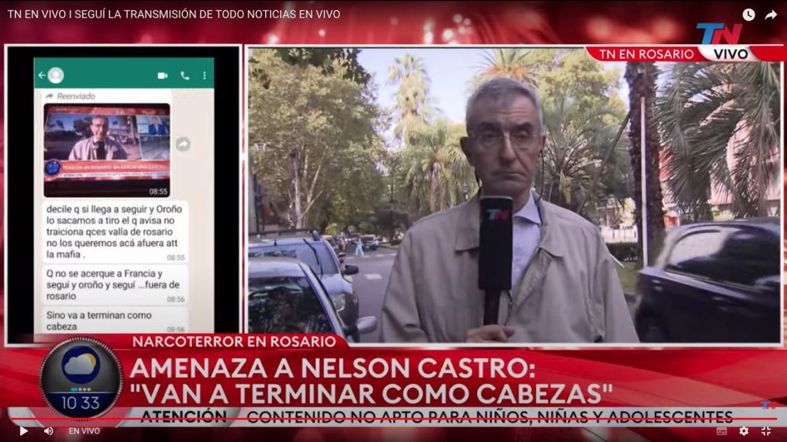 Amenazaron a Nelson Castro en Rosario: "Van a terminar como Cabezas" | Perfil