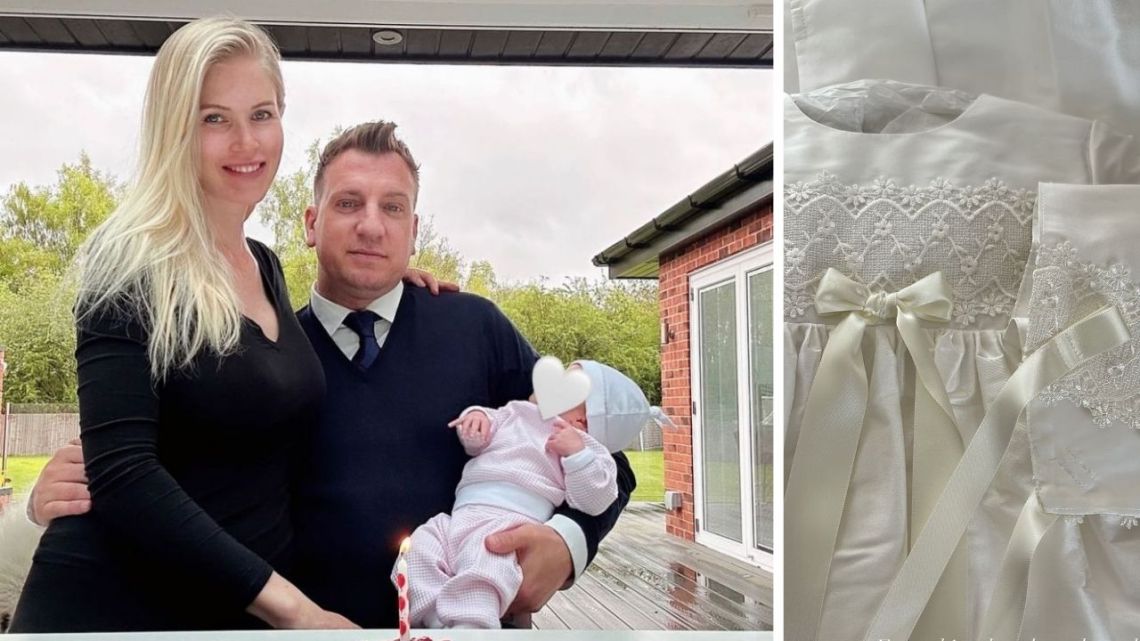 Daniela Christiansson reveló el vestido del bautismo de Elle, la hija ...