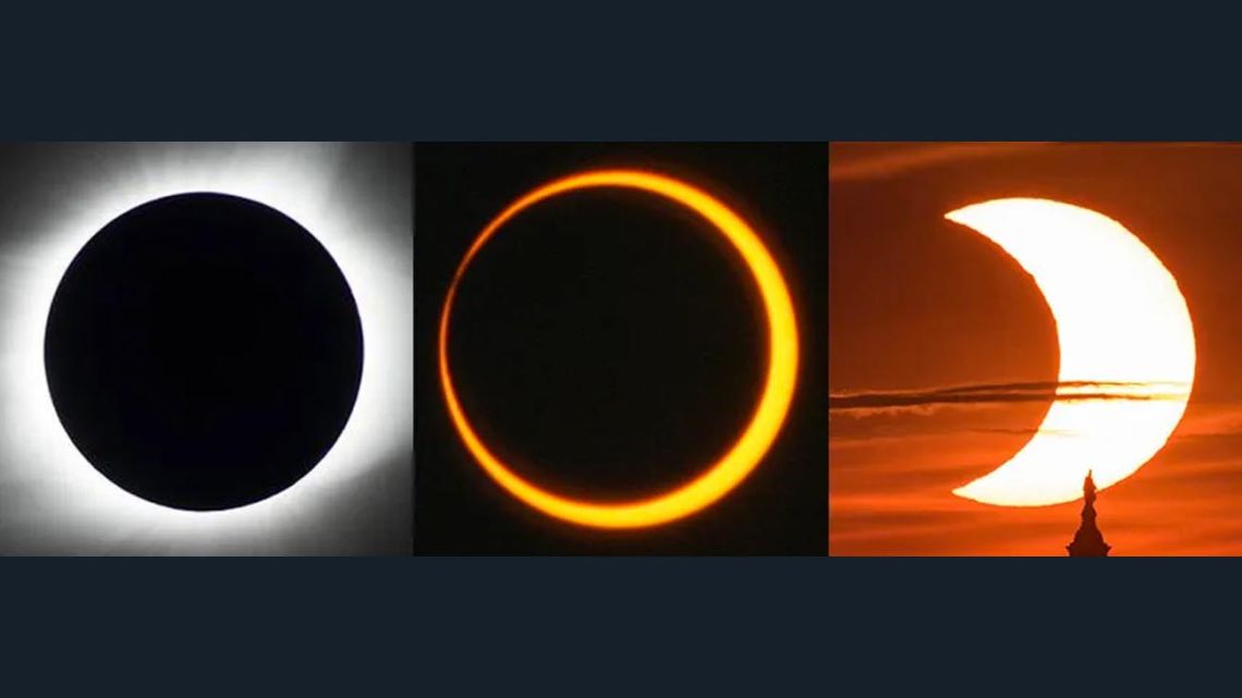 Eclipse solar 2024: ¿Cuáles son las diferencias entre total, parcial y ...