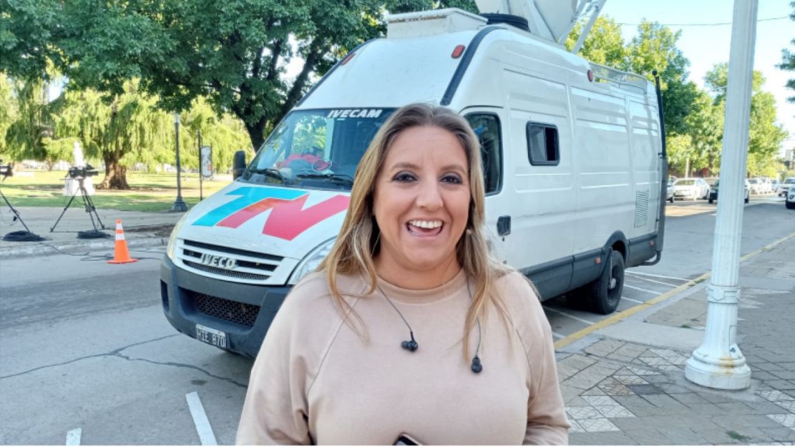 Paula Bernini vivió un tenso momento mientras cubría para TN la marcha ...