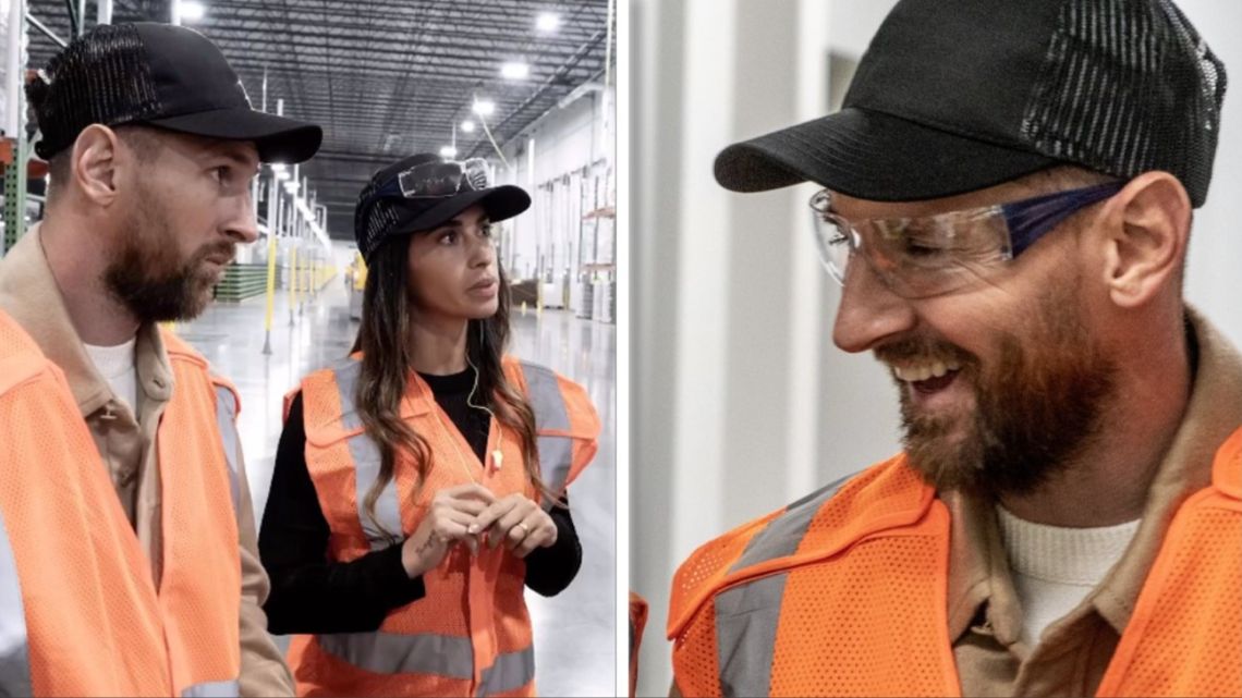 Messi y Antonela se vistieron de operarios y revolucionaron las redes ...