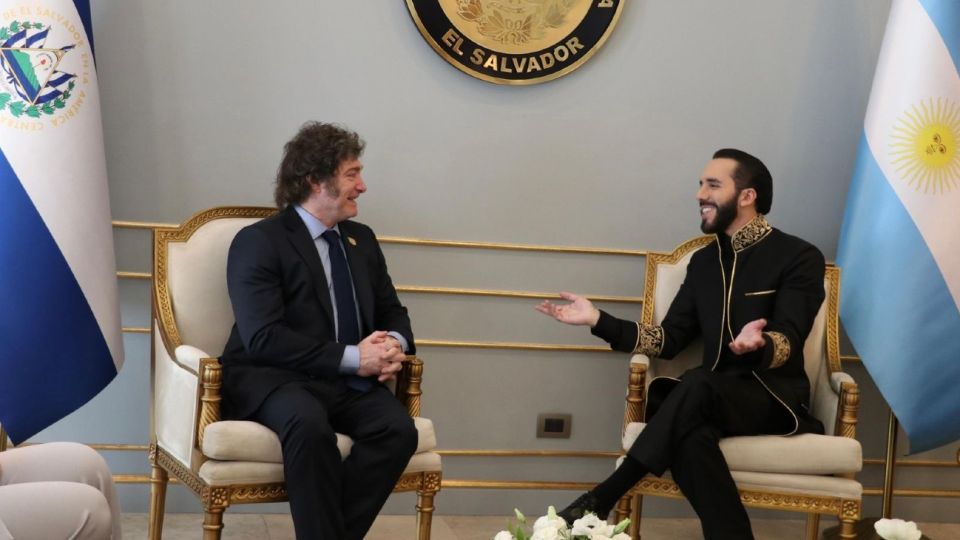 El Salvador's Bukele sworn-in for second term as Milei watches on ...