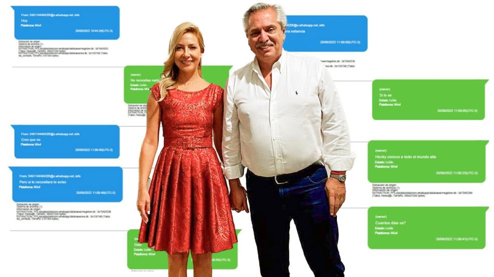 Los chats de Alberto Fernández con su exsecretaria donde hablan de ...
