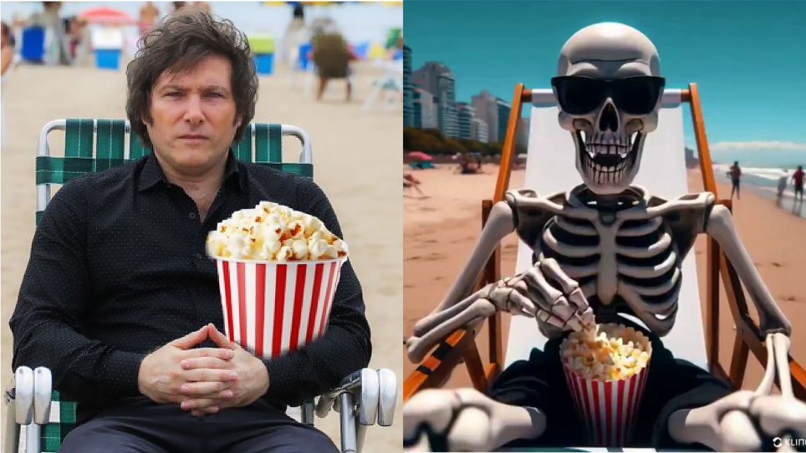 Adorni volvió a chicanear a Albistur con una imagen de Milei comiendo pochoclos | Perfil