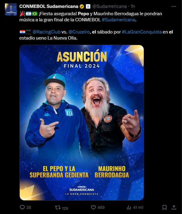 El "Pepo" cantará en la previa de la gran final de la Copa Sudamericana ...