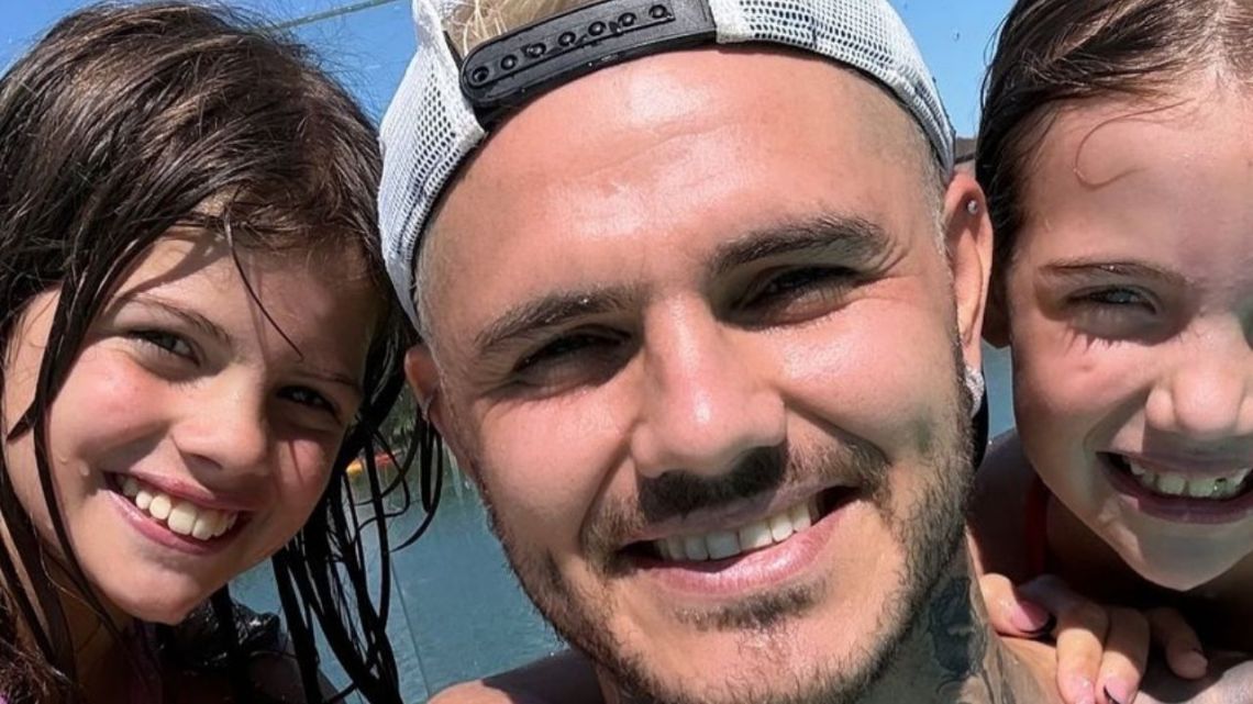 La faceta más tierna de Mauro Icardi junto a sus hijas; una tarde de piscina | Caras