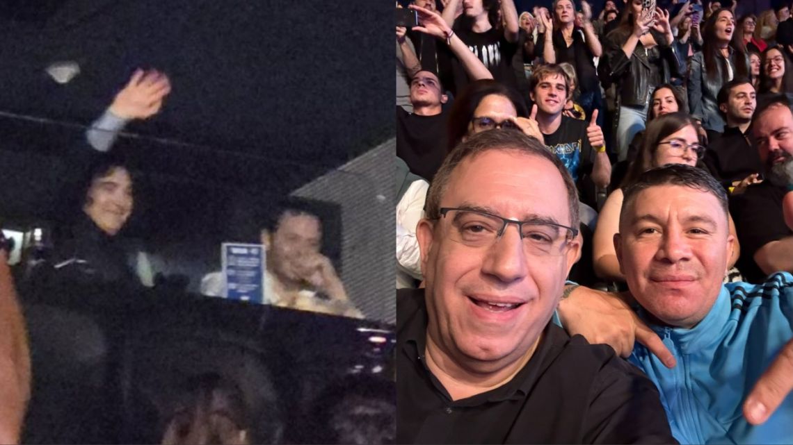 Javier Milei, Pablo Lescano y Carlos Maslatón estuvieron en el recital ...