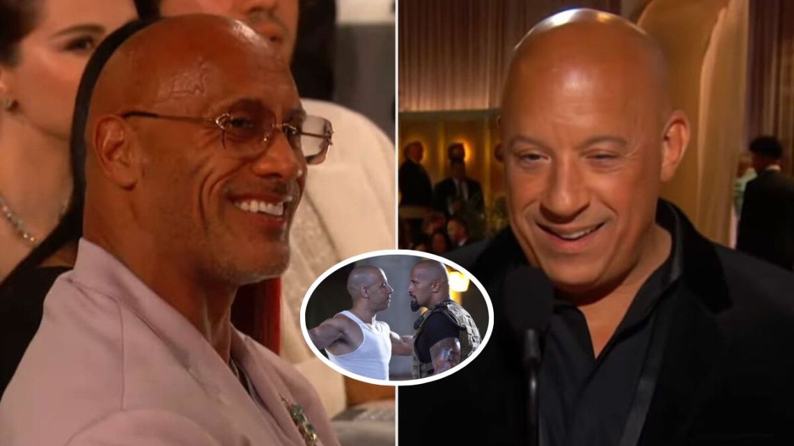 El saludo de Vin Diesel a Dwayne Johnson en los Golden Globes 2025 que ...
