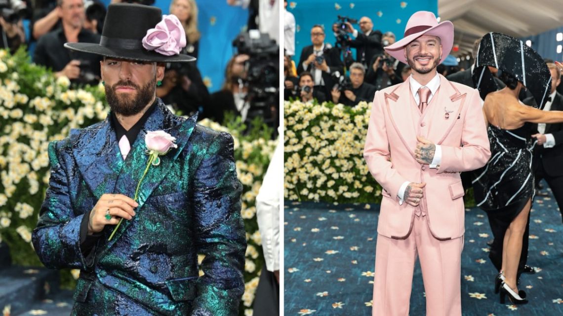 Ambos de traje y con sombrero: los looks de Maluma y J Balvin para la ...