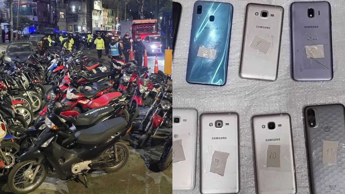 Mega operativos en las villas 31 y 1-11-14, incautaron 96 motos y más de 170 celulares | Perfil