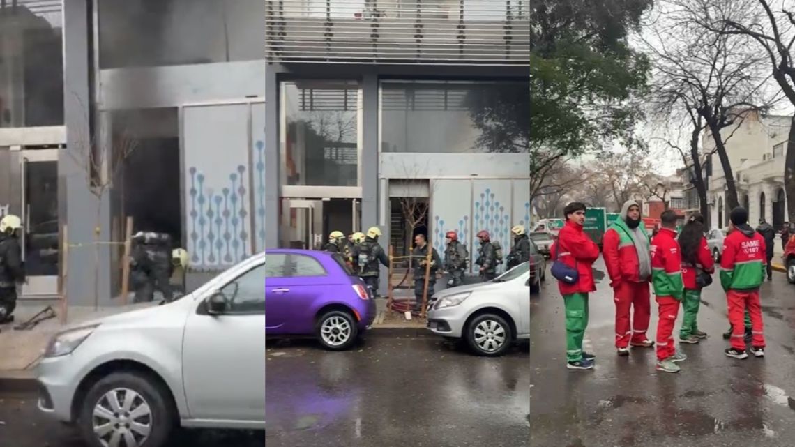 El momento en el que se prendió fuego el edificio de Neura, el canal de ...