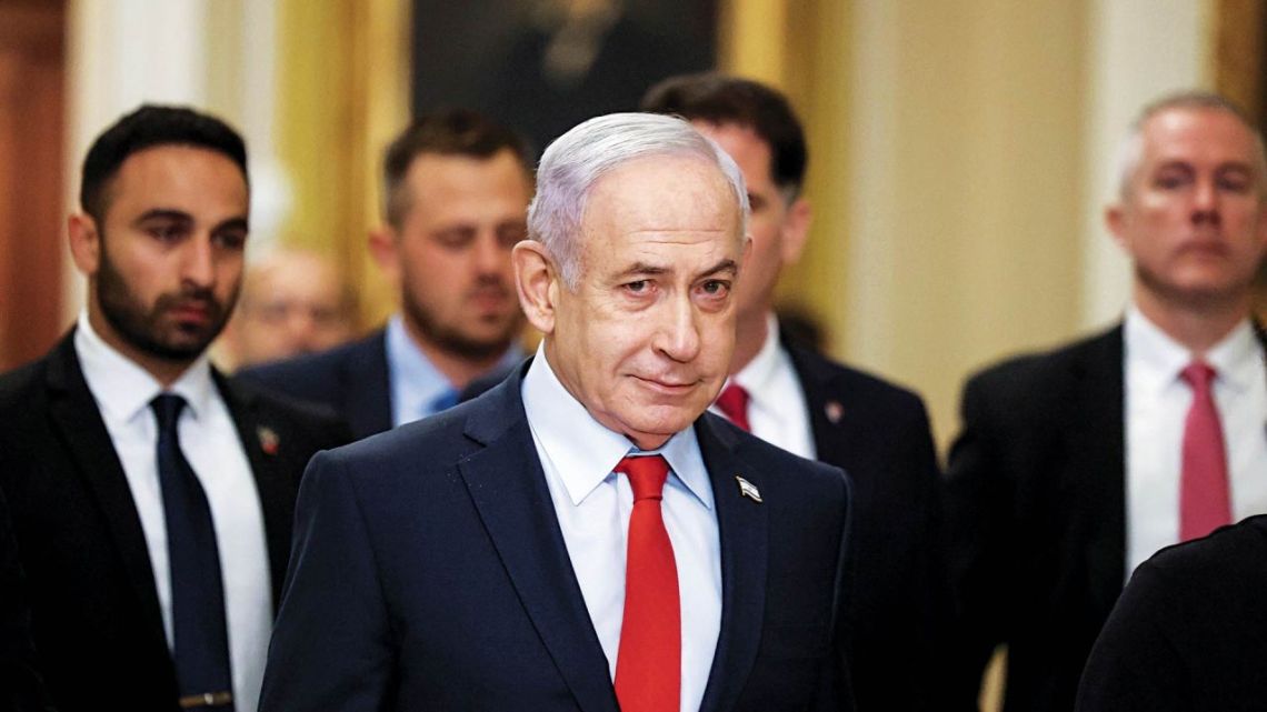 Netanyahu habló del rehén desnutrido cavando una fosa en Gaza ...
