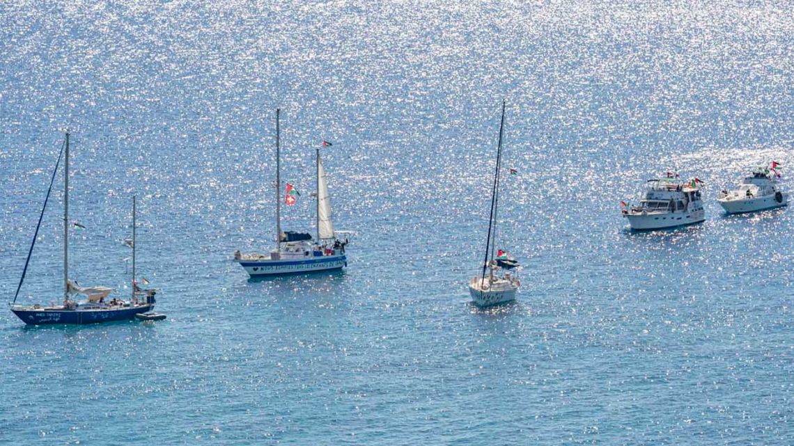 La flotilla hacia la Franja de Gaza continúa su viaje a pesar de los pedidos de los líderes ...