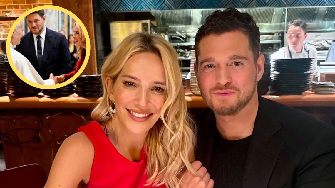 El sorpresivo encuentro de Luisana Lopilato y Michael Bublé con el Papa ...