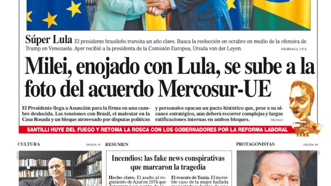 La tapa del Diario PERFIL del sábado 17 de enero de 2026 | Perfil
